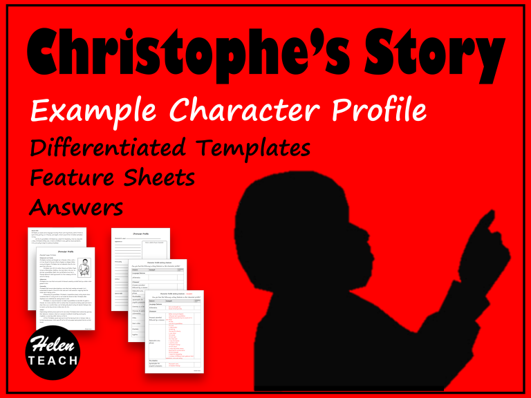 Resource: Christophe’s Story Character Profile Pack – WAGOLL.com